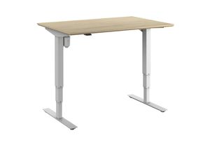 4061753261311 - Schreibtisch Atlanta Trend elektrisch höhenverstellbar gerade BxT 1200 x 800 mm Eiche weiß kaiserkraft