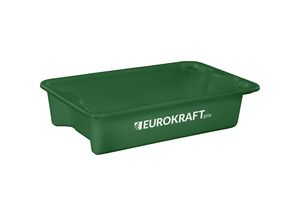 4053133004281 - eurokraft pro Drehstapelbehälter aus lebensmittelechtem Polypropylen Inhalt 18 Liter VE 3 Stk Wände und Boden geschlossen grün