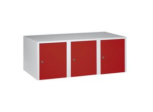 4250618223643 - Aufsatzschrank München 3 Abteile feuerrot Breite 1200 mm Wolf