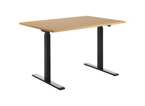 4014296860503 - Sitz-Steh-Schreibtisch E-Table TTS12080SB elektrisch höhenverstellbar 70-120cm (H) 120cmx80cm (BxT) rechteckig buche   Schwa