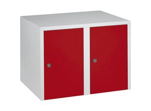 4250618222950 - Aufsatzschrank München 2 Abteile feuerrot Breite 600 mm Wolf