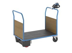 4061753236883 - eurokraft pro Plattformwagen mit Elektroantrieb 2 MDF-Stirnwände LxBxH 1620 x 800 x 1300 mm