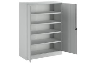4055479003362 - Schwerlastschrank extrabreit Höhe x Breite x Tiefe 1950 x 1470 x 630 mm 4 Fachböden grau Pavoy