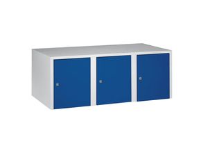 4250618223667 - Aufsatzschrank München 3 Abteile enzianblau Breite 1200 mm Wolf