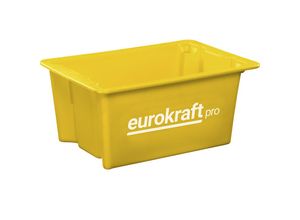 4053133004021 - eurokraft pro Drehstapelbehälter aus lebensmittelechtem Polypropylen Volumen 34 Liter VE 3 Stk Wände und Boden geschlossen gelb