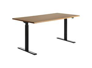 4014296860695 - Sitz-Steh-Schreibtisch E-Table TTS16080SB elektrisch höhenverstellbar 70-120cm (H) 160cmx80cm (BxT) rechteckig buche   Schwa