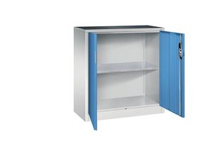 4064615134549 - Werkstatt-Beistellschrank mit Flügeltüren Breite x Tiefe 930 x 400 mm lichtgrau   lichtblau C+P