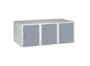 4250618251097 - Aufsatzschrank München 3 Abteile silbergrau Breite 1200 mm Wolf