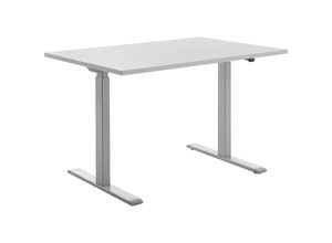 4014296873695 - Sitz-Steh-Schreibtisch E-Table TTS12080GG elektrisch höhenverstellbar 70-120cm (H) 120cmx80cm (BxT) rechteckig lichtgrau   L