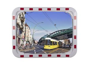 4250912307599 - Dan-MIRROR Verkehrsspiegel mit Universalhalterung rechteckig HxBxT 600 x 800 x 50 mm