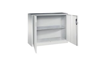 4064615139759 - Werkstatt-Beistellschrank mit Flügeltüren Breite x Tiefe 1200 x 400 mm lichtgrau   lichtgrau C+P