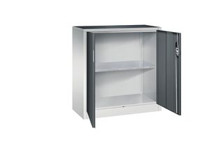 4064615418885 - Werkstatt-Beistellschrank mit Flügeltüren Breite x Tiefe 930 x 400 mm lichtgrau   anthrazitgrau C+P