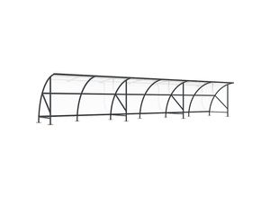4250366540993 - WSM Fahrradüberdachung aus Polycarbonat BxT 12350 x 2100 mm anthrazitgrau RAL 7016