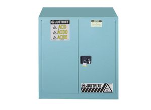 0697841113459 - FM-Sicherheitsschrank HxBxT 1118 x 1092 x 457 mm selbstschließende Türen für Säuren Laugen blau Justrite