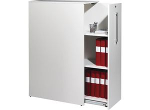 5905745101416 - Hoch-Auszugschrank Seattle HxBxT 1250 x 400 x 800 mm links lichtgrau kaiserkraft