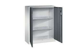 4064615130480 - Werkstatt-Beistellschrank mit Flügeltüren HxBxT 1200 x 930 x 400 mm lichtgrau   anthrazitgrau C+P