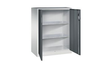 4064615130619 - Werkstatt-Beistellschrank mit Flügeltüren HxBxT 1200 x 930 x 500 mm lichtgrau   anthrazitgrau C+P