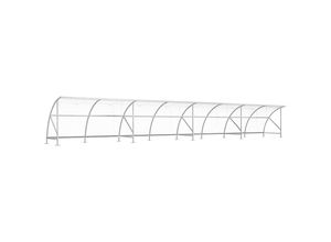 4250366541006 - WSM Fahrradüberdachung aus Polycarbonat BxT 16450 x 2100 mm silber