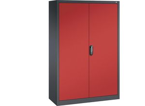 4069361485594 - ACURADO Universalschrank BxT 1200 x 500 mm schwarzgrau   feuerrot C+P