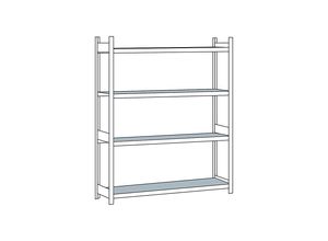 4004514215079 - SCHULTE Weitspannregal mit Stahlboden Höhe 2500 mm Spannweite 2250 mm Grundregal Tiefe 500 mm