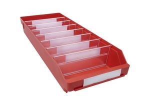 4250621500540 - Regalkasten aus hochschlagfestem Polypropylen rot LxBxH 600 x 240 x 95 mm VE 15 Stk STEMO