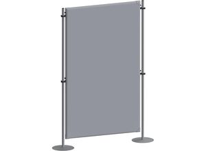 4061753278302 - eurokraft pro Akustik-Trennwand Textil Grundelement BxT 1000 x 280 mm grau
