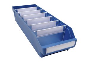 4250621500151 - Regalkasten aus hochschlagfestem Polypropylen blau LxBxH 500 x 180 x 110 mm VE 20 Stk STEMO