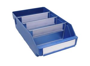 4250621500045 - Regalkasten aus hochschlagfestem Polypropylen blau LxBxH 300 x 180 x 95 mm VE 20 Stk STEMO