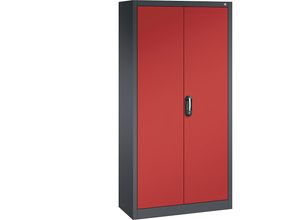 4069361474260 - ACURADO Universalschrank BxT 930 x 400 mm schwarzgrau   feuerrot ab 2 Stk C+P