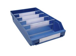 4250621500090 - Regalkasten aus hochschlagfestem Polypropylen blau LxBxH 400 x 240 x 95 mm VE 15 Stk STEMO