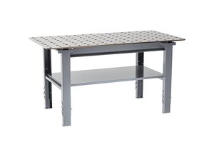 4061753293640 - Schweißertisch höhenverstellbar Stahl BxT 1600 x 800 mm grau kaiserkraft
