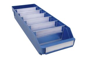 4250621500137 - Regalkasten aus hochschlagfestem Polypropylen blau LxBxH 500 x 180 x 95 mm VE 20 Stk STEMO
