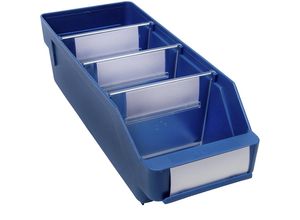 4250621500038 - Regalkasten aus hochschlagfestem Polypropylen blau LxBxH 300 x 118 x 95 mm VE 30 Stk STEMO