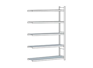 4004514215352 - SCHULTE Weitspannregal mit Stahlboden Höhe 3000 mm Spannweite 2000 mm Anbauregal Tiefe 600 mm