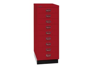5020073743456 - BISLEY MultiDrawer™ 39er Serie mit Sockel DIN A3 9 Schubladen kardinalrot schwarz