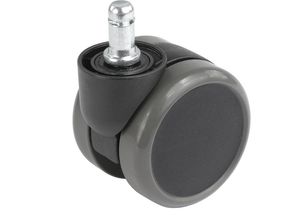 4251260115942 - Stuhlrolle Rad-Ø 65 mm VE 5 Stk Steckbolzen mit Klemmring schwarz weiches Rad Hals-Ø 38 mm Proroll