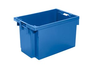4004950701907 - Drehstapelbehälter aus HDPE Volumen 60 l Wände und Boden geschlossen blau kaiserkraft