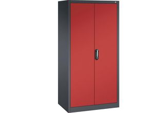 4069361480452 - ACURADO Universalschrank BxT 930 x 600 mm schwarzgrau   feuerrot C+P