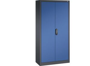 4069361474154 - ACURADO Universalschrank BxT 930 x 400 mm schwarzgrau   enzianblau ab 2 Stk C+P