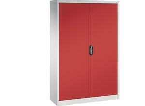 4069361483514 - ACURADO Universalschrank BxT 1200 x 400 mm lichtgrau   feuerrot C+P