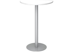 4032062166710 - Stehtisch VSTH08 W S 1116cm (H) 80x80cm (BxT) rund weiß   silber 4032062166710 Hammerbacher