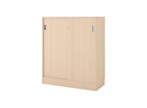 5905745101423 - Schrank Chicago mit Schiebetüren HxBxT 1353 x 1215 x 400 mm Birke kaiserkraft