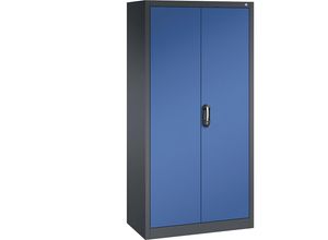 4069361477100 - ACURADO Universalschrank BxT 930 x 500 mm schwarzgrau   enzianblau C+P