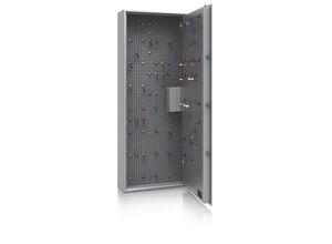 5901468303328 - Schlüsseltresor Sicherheitsstufe A und Euro-Norm S1 lichtgrau HxBxT 1500 x 600 x 200 mm für max 450 Haken kaiserkraft
