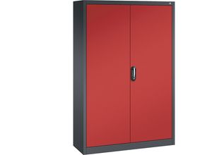 4069361483545 - ACURADO Universalschrank BxT 1200 x 400 mm schwarzgrau   feuerrot C+P