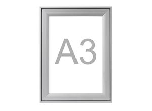 8595578349559 - Premium-Klapprahmen Aluminiumprofil VE 2 Stk für DIN A3 HxB 474 x 351 mm kaiserkraft