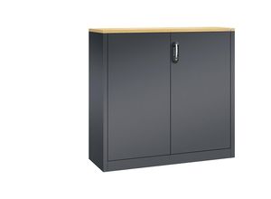 4065714643680 - ACURADO Akten-Sideboard 3 Ordnerhöhen HxBxT 1200 x 1200 x 400 mm schwarzgrau   schwarzgrau C+P