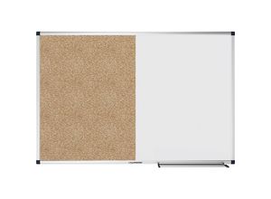 8713797105422 - Kombiboard UNITE Pinboard & Whiteboard B 900 x T 126 x H 600 mm lackierter Stahl & Naturkork weiß & braun