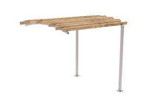 4061753291967 - PROCITY Pergola OZEAN Tiefen-Anbaueinheit 2 Standbeine HxB 2910 x 3020 mm seidengrau