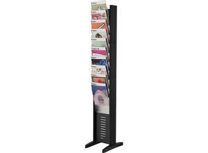 3660141881059 - EasyDisplay Prospektständer stationär 10 Fächer HxBxT 1620 x 300 x 385 mm schwarz
